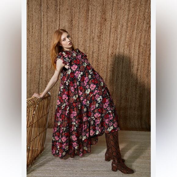 cinq a sept | Dresses | Cinq Sept Ricki Floral Dress Asymmetrical Size ...